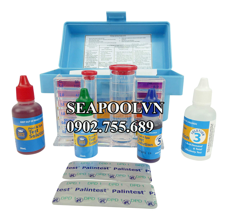 Bộ dụng cụ test nước bể bơi | Hộp kit thử nước hồ bơi